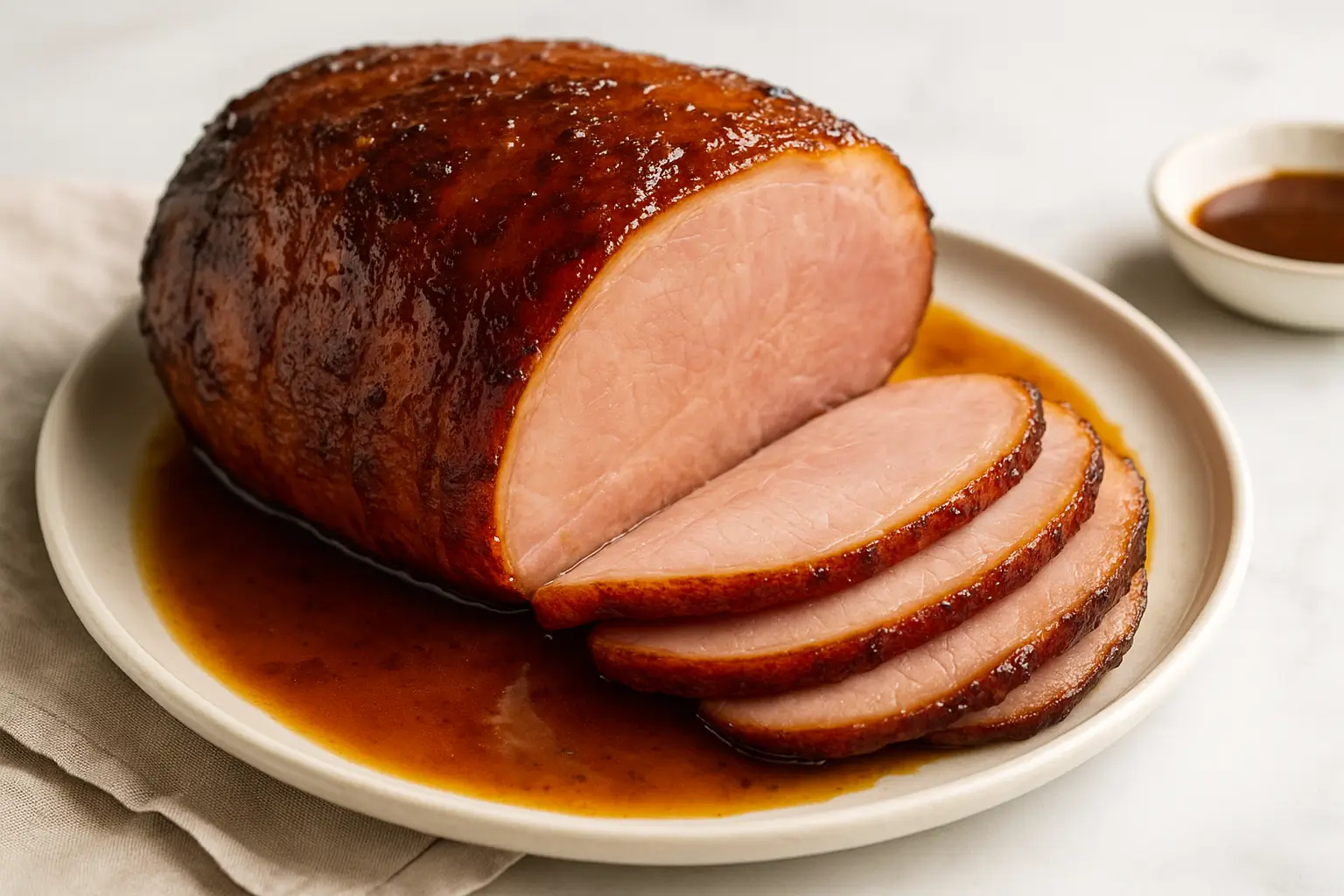 Cooked ham in air fryer | 25 min | 5/5 stars | 4 easy steps